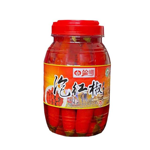 Sichuan kimchi pickled red pepper 1kg bottled pickled pepper pickled beauty pepper pickled two ...