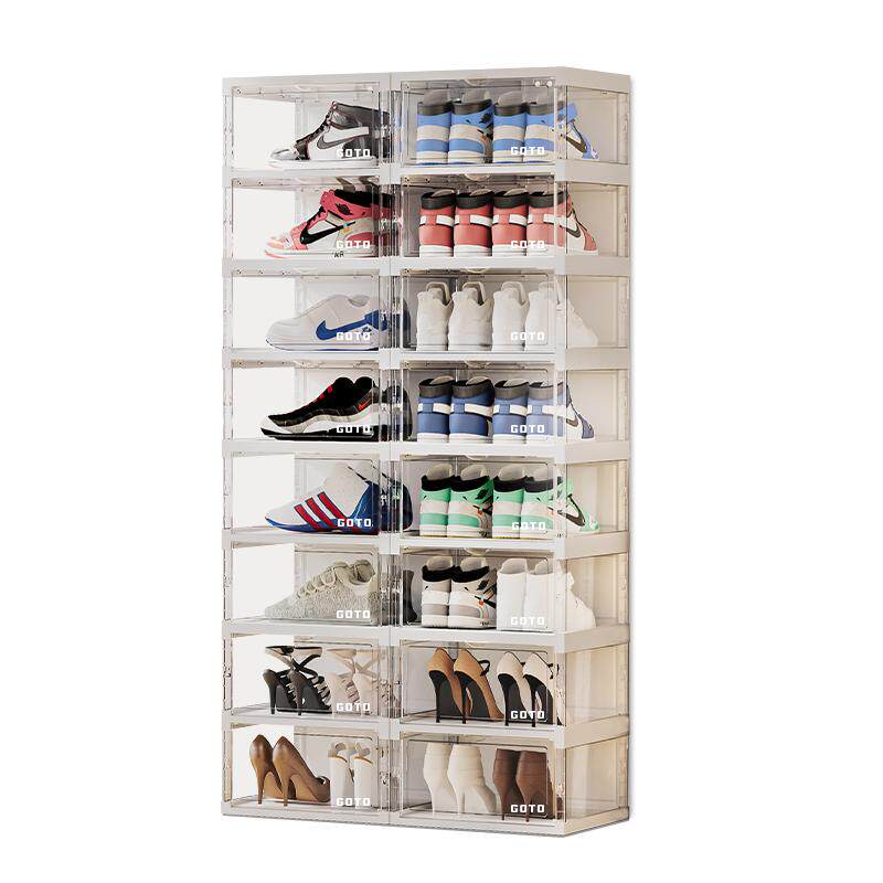Installation-Free Foldable Shoe Box - Dustproof AJ Sneaker Rack