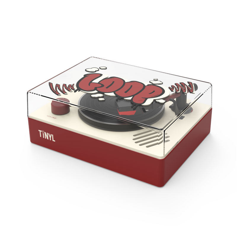 Tinyl Loop Mini Vinyl Bluetooth Record Player - პორტატული აუდიო საჩუქარი