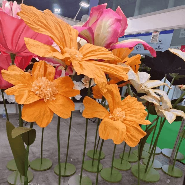 New Giant Paper Flower Simulation Flower Stage Background Decoration ...