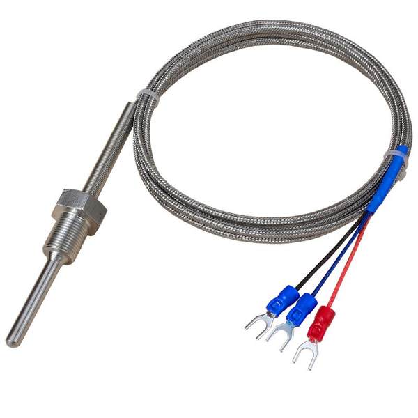 Pt100 platinum stainless steel waterproof fixed thread thermal resistor ...