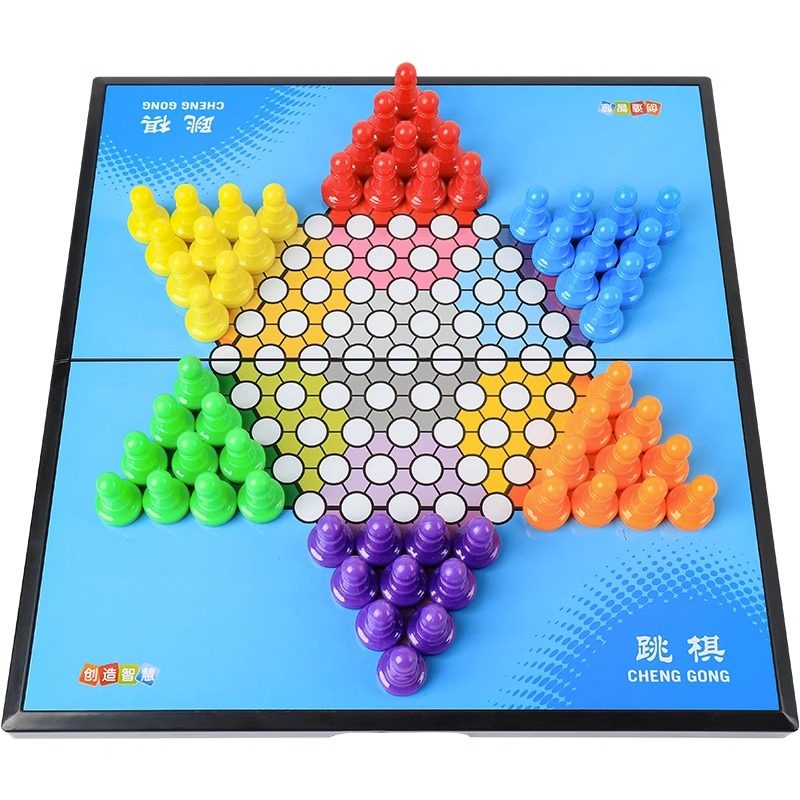 Magnetic Chinese Checkers Backgammon Jumping Beads Large Chessboard