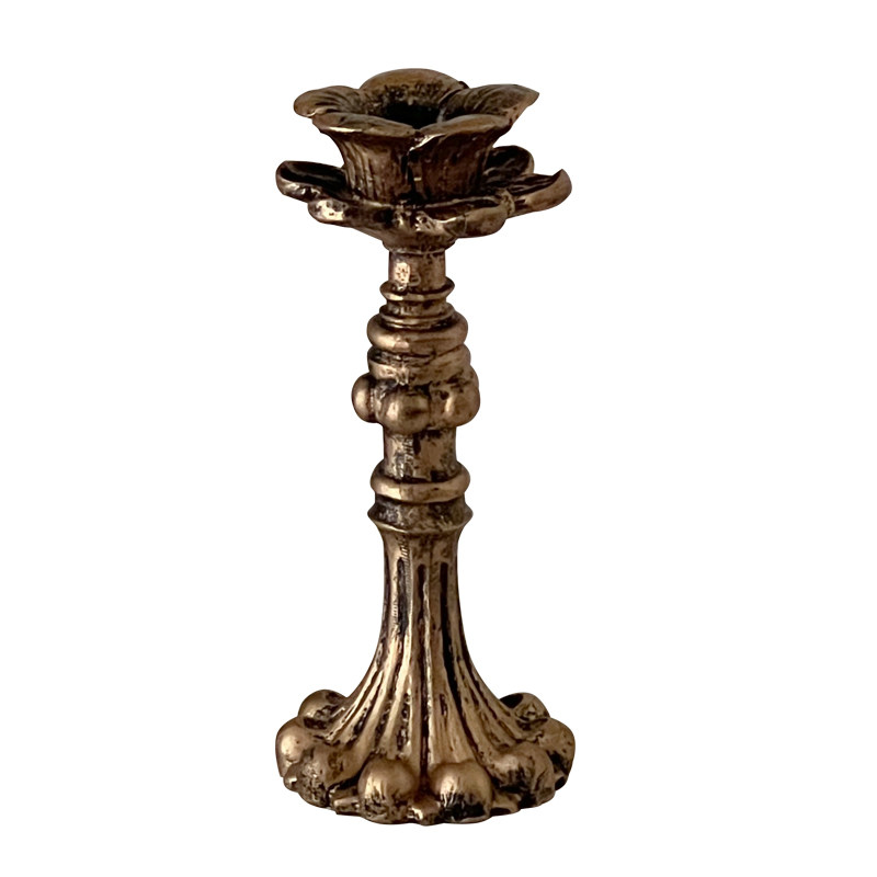 Ins High-End Retro Golden Candlestick Ornaments Photo Props Living Room ...