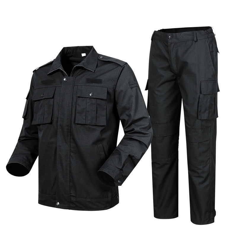 Juxu Mountain Men's Tactical Training Suit - Spring/Autumn Black