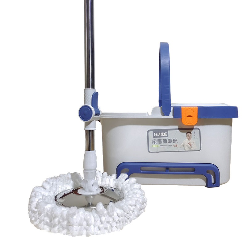 Rotating Mop Bucket Set with Detachable Suspension Dehydration Basket - Hand-Free & Automatic Drying