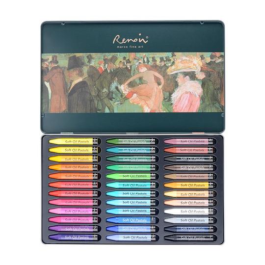 Marco Renoir Oil Pastel Set - 36 Colors - Professional Grade