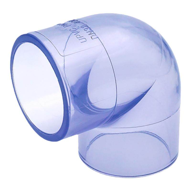 Nasjonal standard 90 grader albue gjennomsiktig pvc-u vannforsyningsrør ...