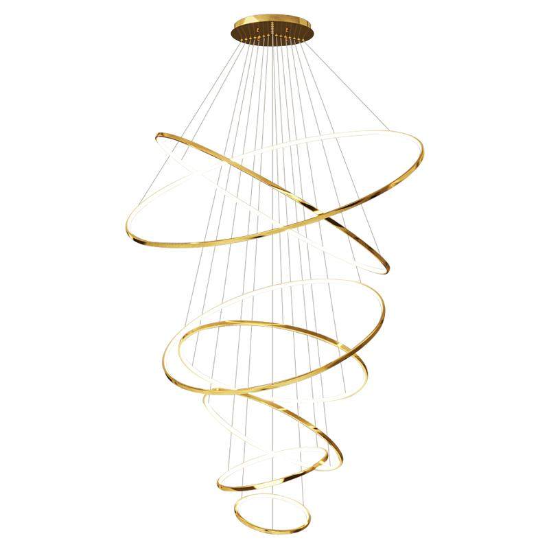 Villa Duplex Chandelier - Stainless Steel Light Fixture for High-End ...