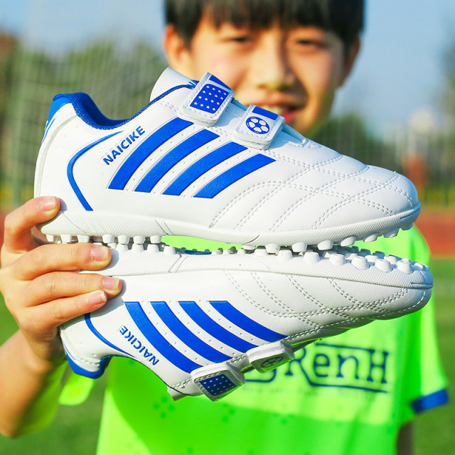 Genuine children's football shoes magic patch training long and short ...