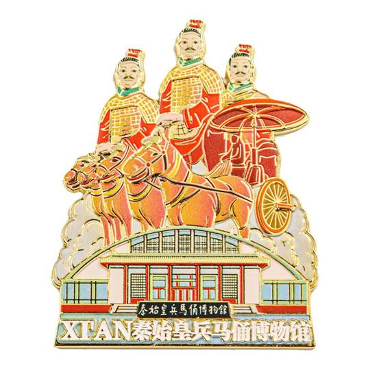 Xi'an Landmarks Refrigerator Magnet - Bell Tower, Wild Goose Pagoda