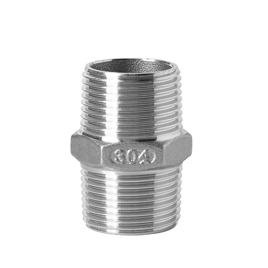 Stainless Steel Double Headed Outer Threaded Pipe Fitting - 3 Inch
