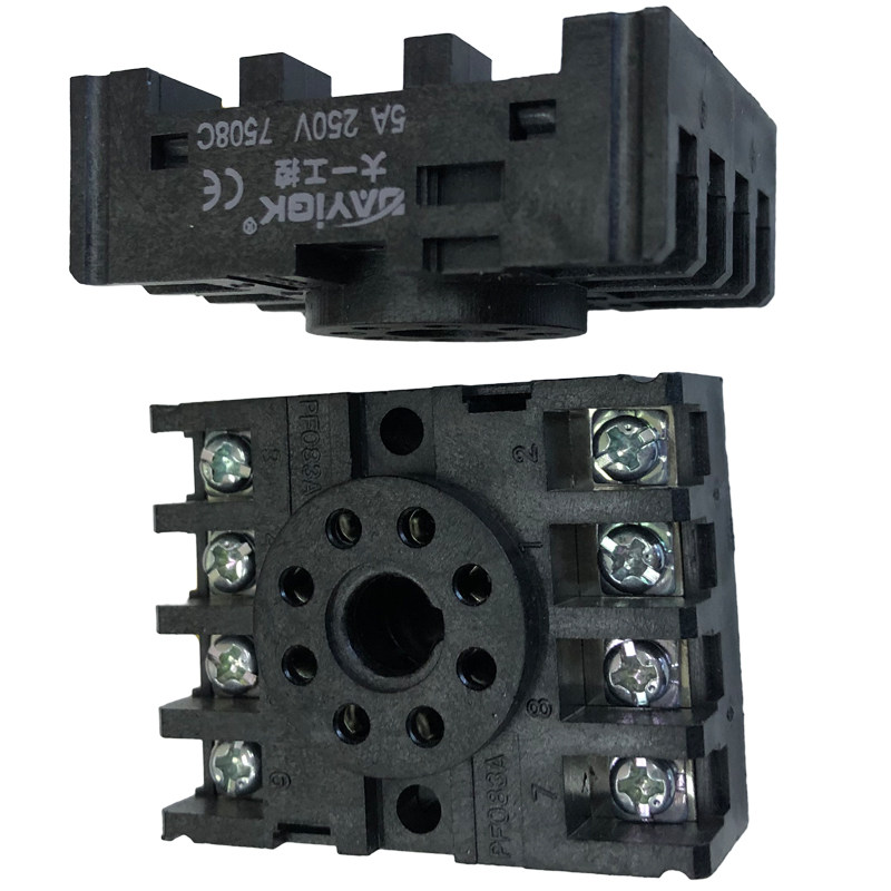 Small Time Intermediate Relay Base 8-Pin PF083A Socket MK2P Round DH48S ...