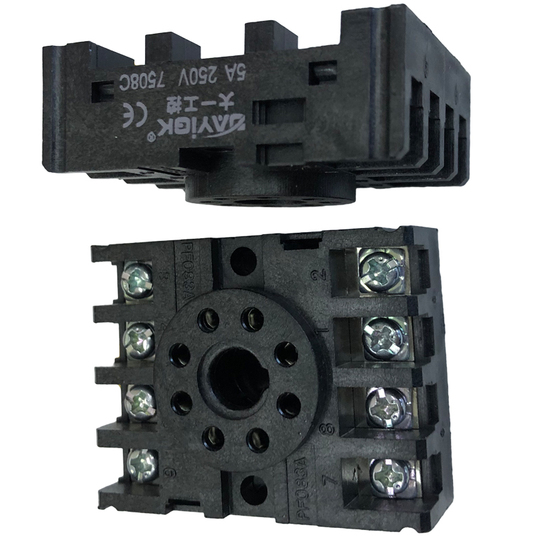 Small Time Intermediate Relay Base 8-Pin PF083A Socket MK2P Round DH48S ...