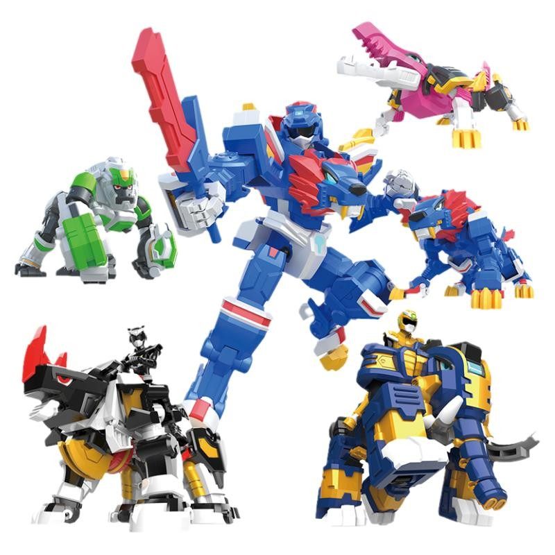 Jumpgo Mini Agent Team Beast King Power Transformation Toy - Lion King ...