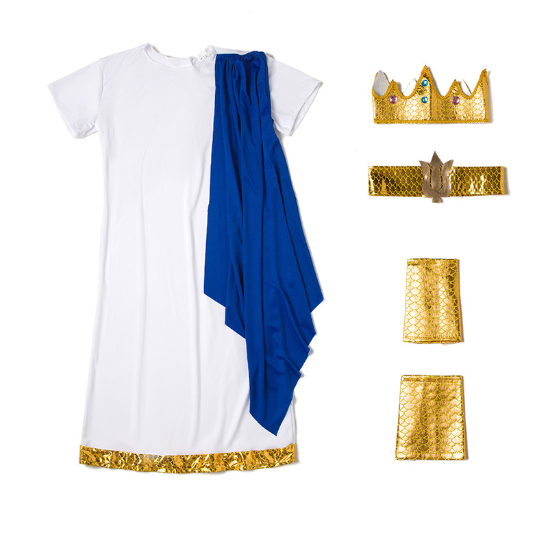 Halloween Children's Costume - Cosplay Greek Mythology Sea God Poseidon ...