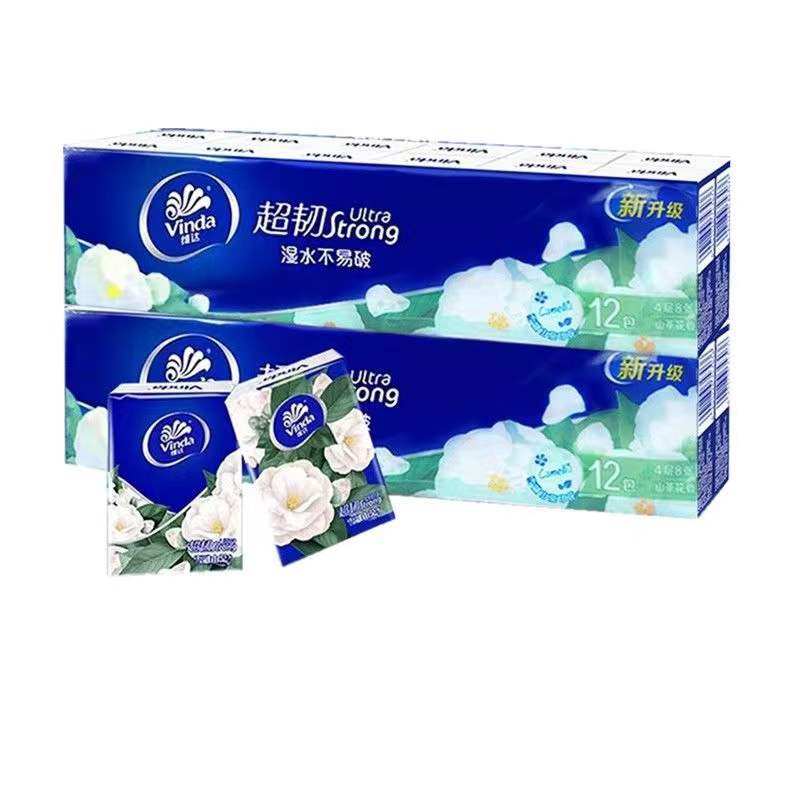 Vinda Handkerchief Paper Large Affordable Four-Layer Wettable Water ...