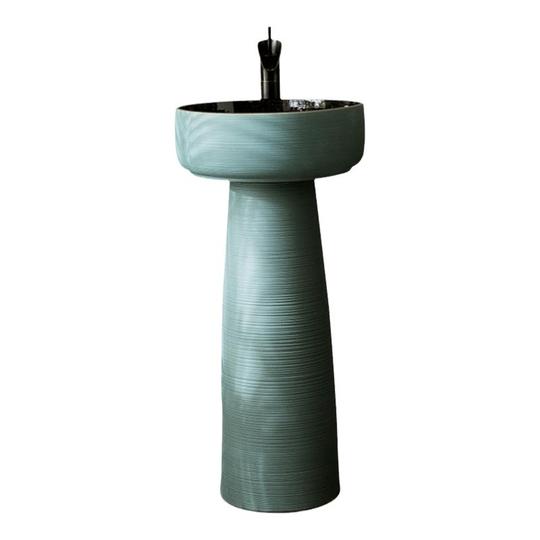 Xinhe Ceramic Wash Basin - Artistic Integrated Column Sink