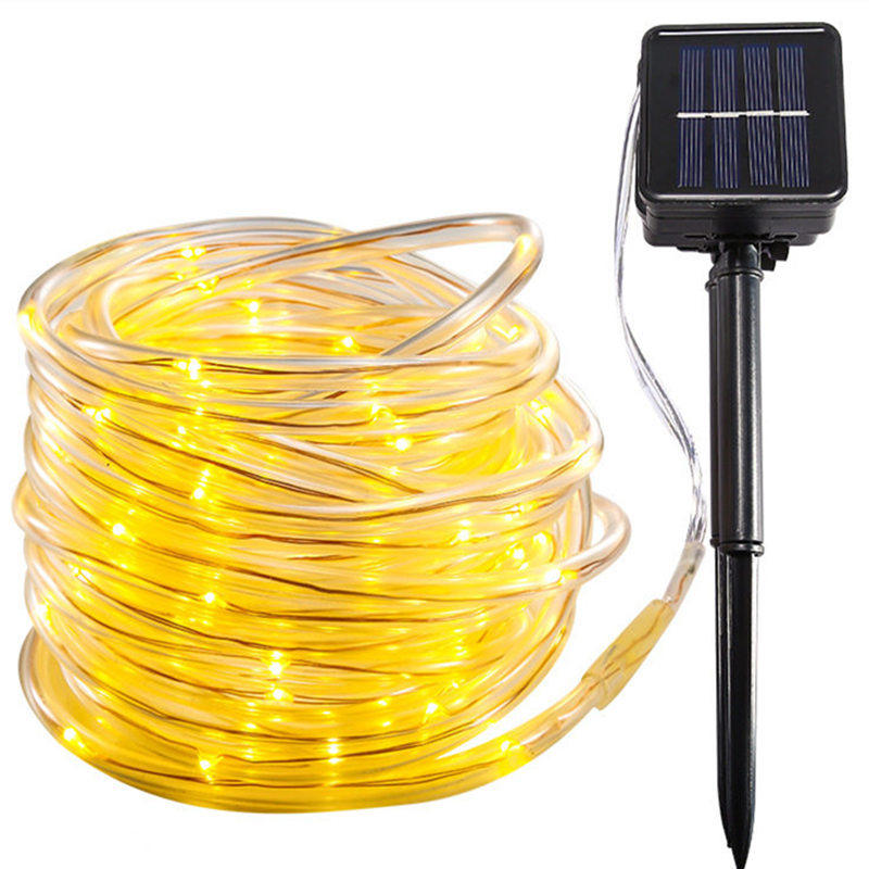 Solar Tube String Lights Outdoor Waterproof Garden Decoration