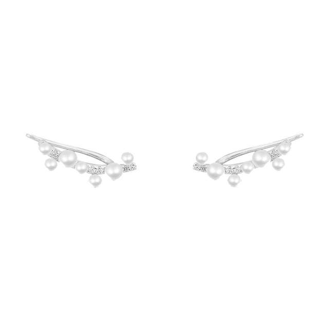 Apm Monaco pearl branch earrings, earrings, women's sterling silver ...