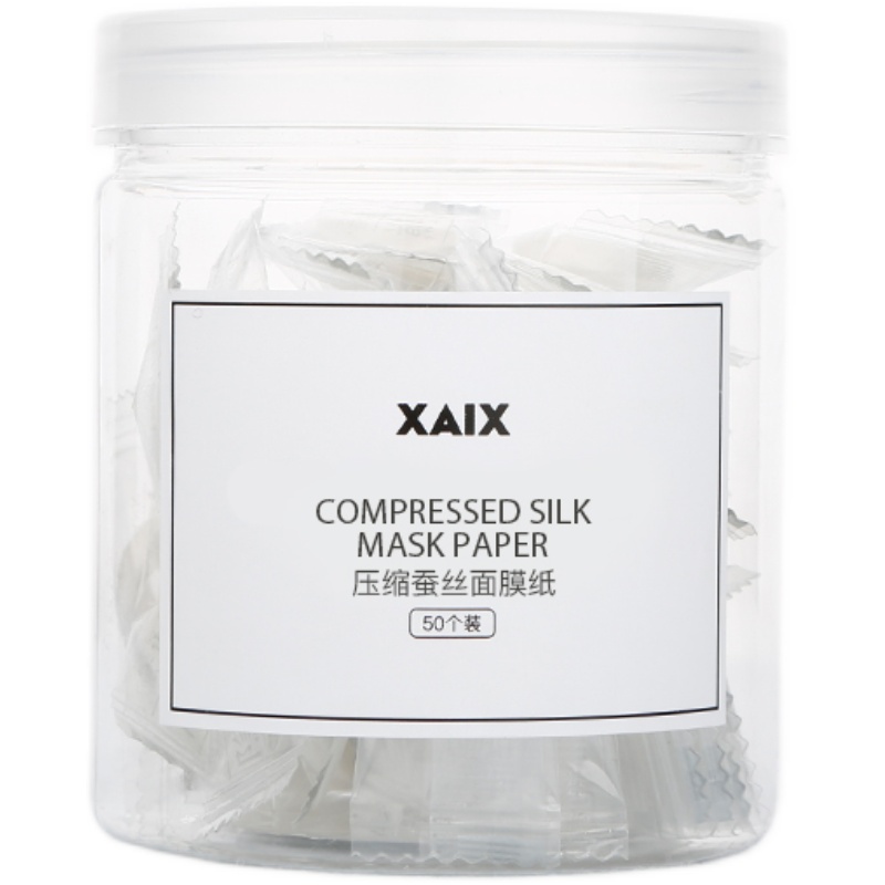 Xaix 圧縮フェイスマスク - シルク使い捨てウォーターフィルム - スパ＆サロン品質