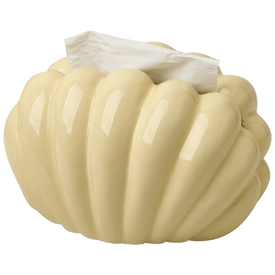 Light Luxury Shell Tissue Box - Creative High-End Ceramic Paper Box for ...