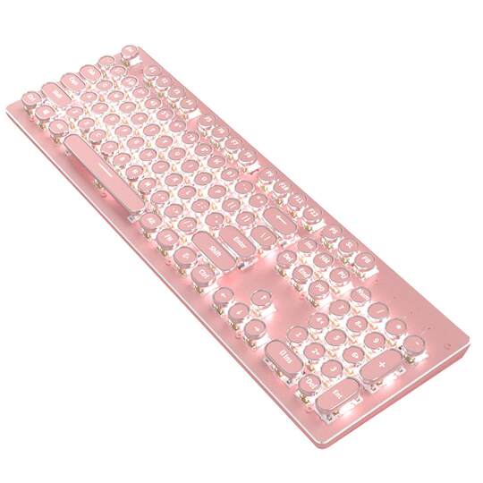 Retro Mechanical Keyboard and Mouse Set for Girls | Wireless/Wired ...