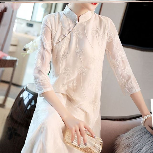 Gao Leng Yu Sister Wind Chinese -style Hanfu Moving Cheongsam Dress ...