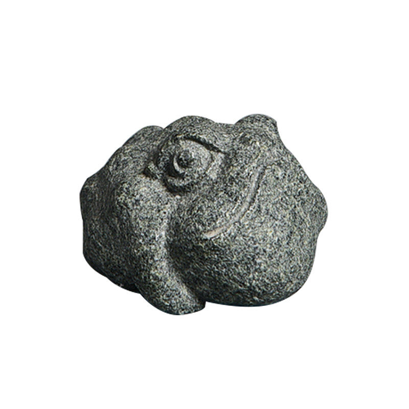 Golden Toad Stone Carving Tea Pet - Handmade Zen Ornament