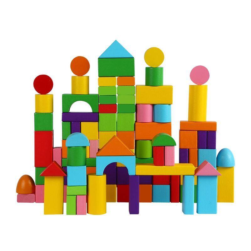 Early Education Puzzle Large Wooden Cube Triangular Rectangular Volume ...