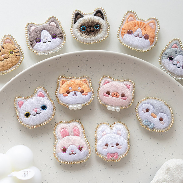 BIABIA handmade embroidery DIY material package homemade Ping'an symbol ...