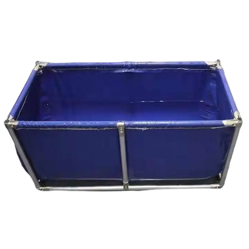 Thickened Canvas Fish Pond with Bracket Folding Reservoir Swimming Pool ...