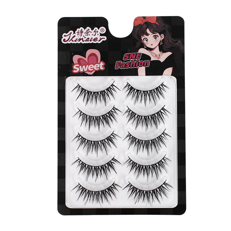 One Piece False Eyelashes - Whole Strip of Curled Eyelashes - Beauty ...