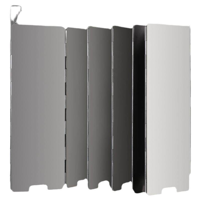 10-Piece Aluminum Windproof Board - Portable Outdoor Card Furnace