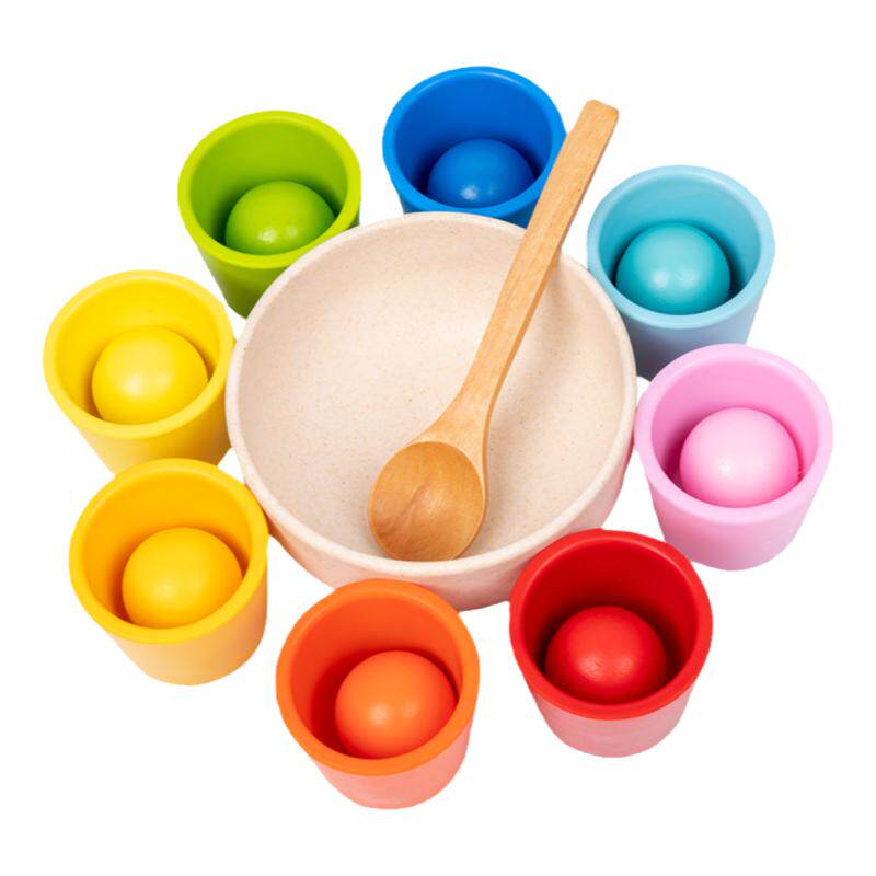 Montessori Ball and Cup Toy - Early Educational Color Sorting