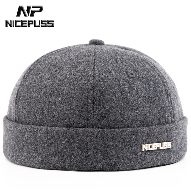 Hatless brim hat Men's winter warming woolen woolen hats women autumn ...