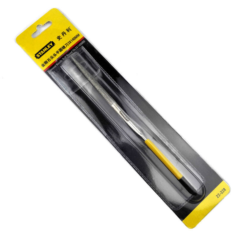 Stanley Diamond File Set - Flat, Half-Round & Pointed - 22-327-23