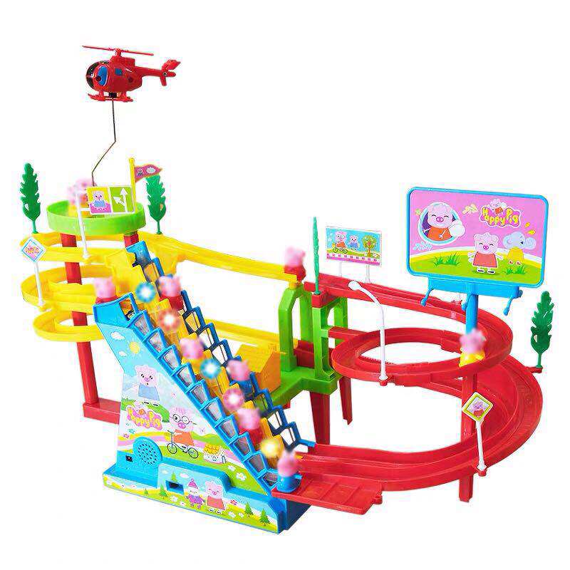 Peppa Pig Electric Climbing Stairs Toy - Assembled Track Car