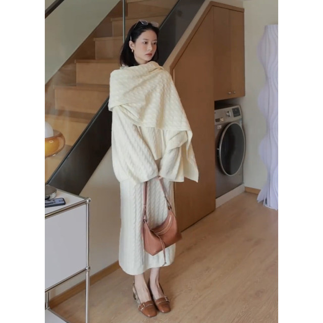 A complete set of tea-style outfits for winter, small fragrant sweaters ...