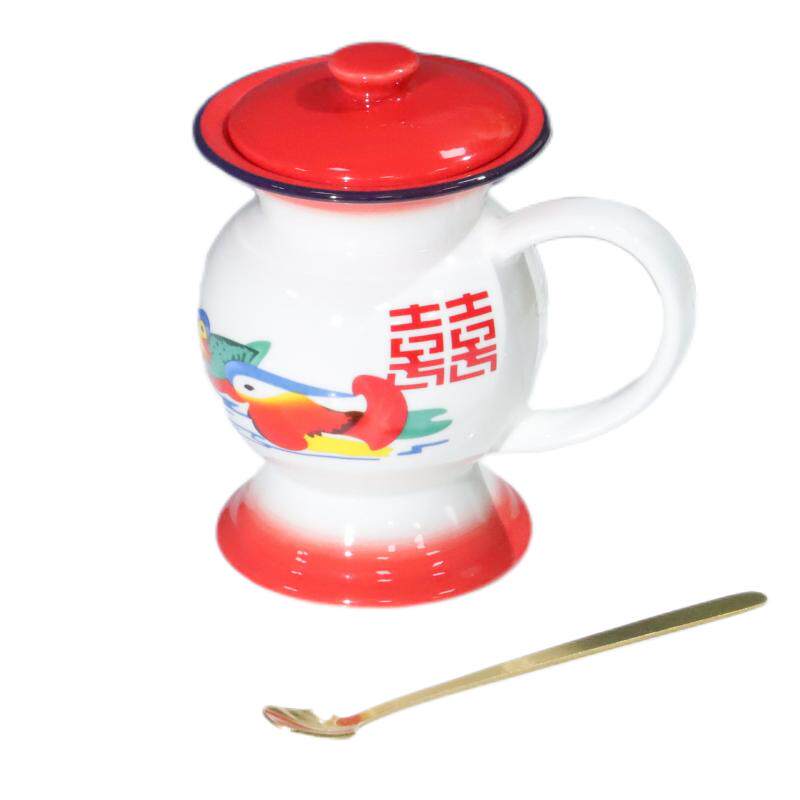 Jie chen Ceramic Spittoon Mug - Vintage Chinese Style Tea Cup