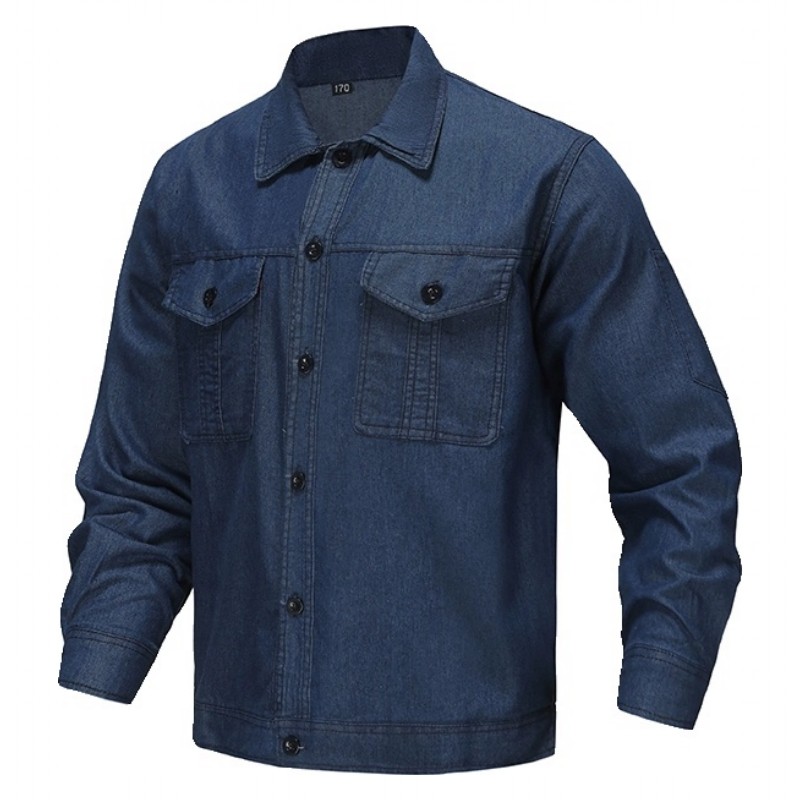 Summer Denim Work Clothes for Men, Thin Section, State Grid ...