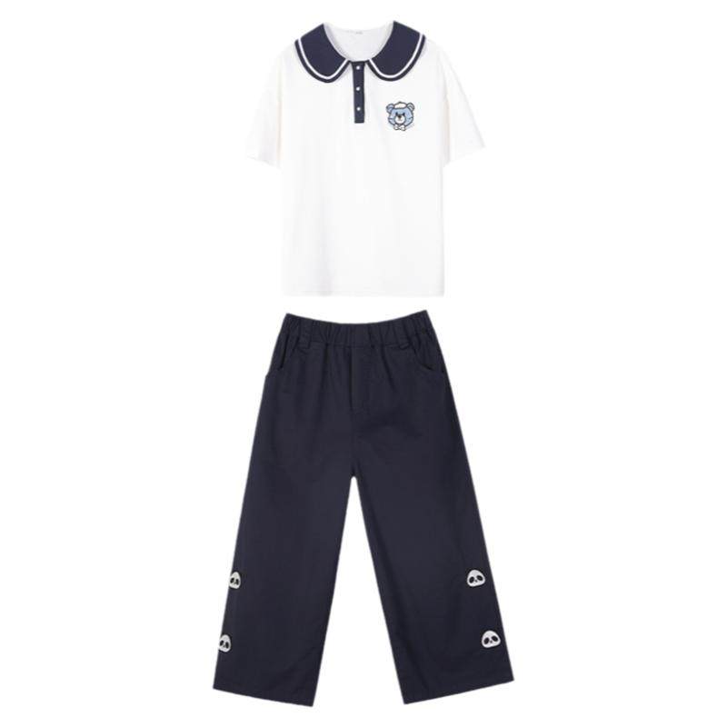 Japanese JK Style Girl's Summer Suit - Short-Sleeved Two-Piece Set