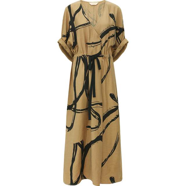 [Broken Code Clearance] Cocobella ink ink, Guofeng V -neck Dress Large ...