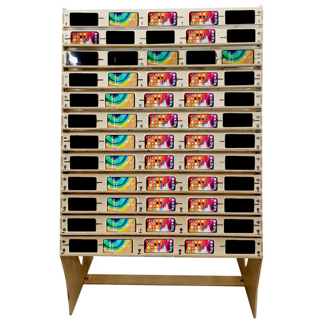 New product multi -layer landing mobile phone horizontal bracket wooden ...