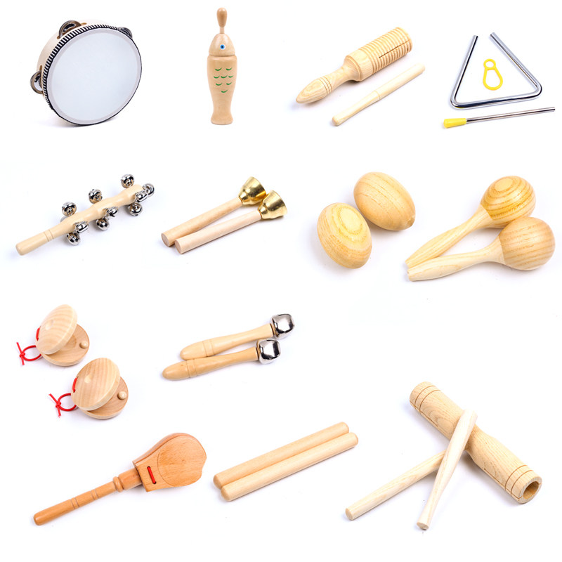 Mielu Holz-Percussion-Instrumenten-Set - Kindergarten Orff-Glocken ...