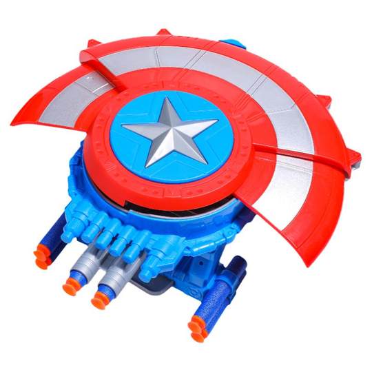 Captain America's Shield Soft Bullet Launcher Ejects 6-Year-Old Soft ...