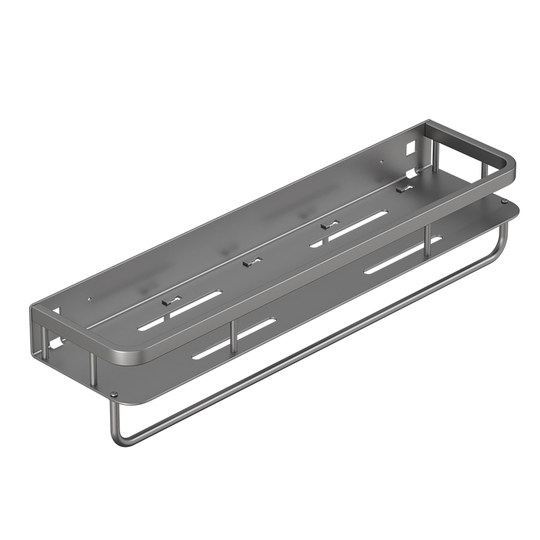 Gun Ash Bathroom Storage Rack - Wall-Mounted Basin Shelf
