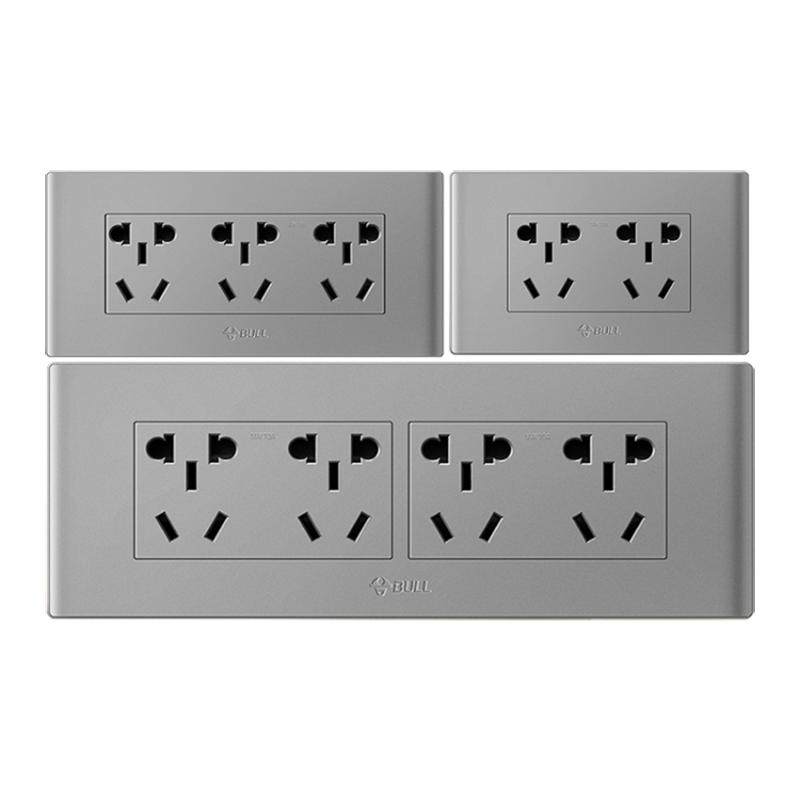 Panel Soket Bull 118 - Emas Champagne, 16A, Banyak Lubang