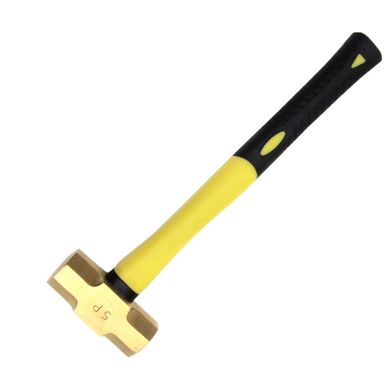 Jixing Messing Achtkant-Hammer - Kupferhammer mit Kunststoff-/Gummigriff