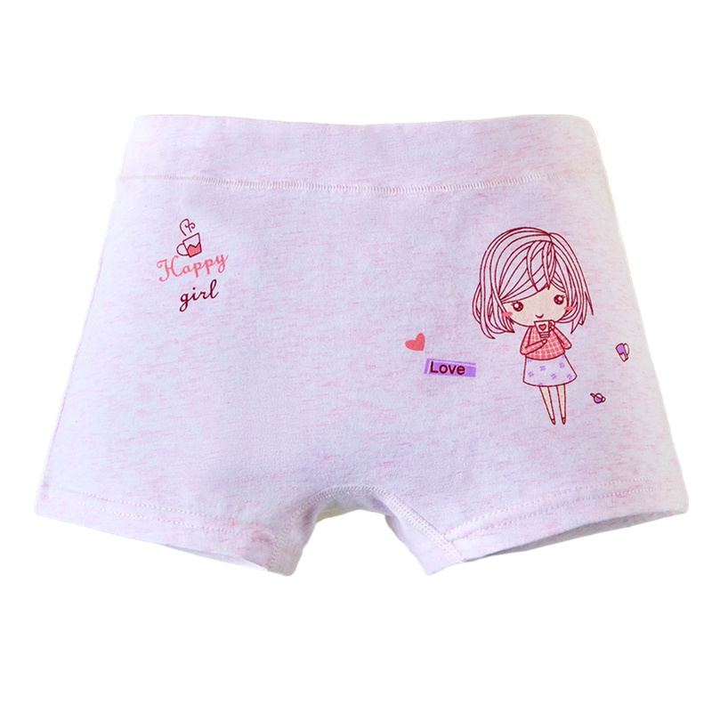 Full Marks Childlike Girls Cotton Underwear - Cartoon Boxer Briefs