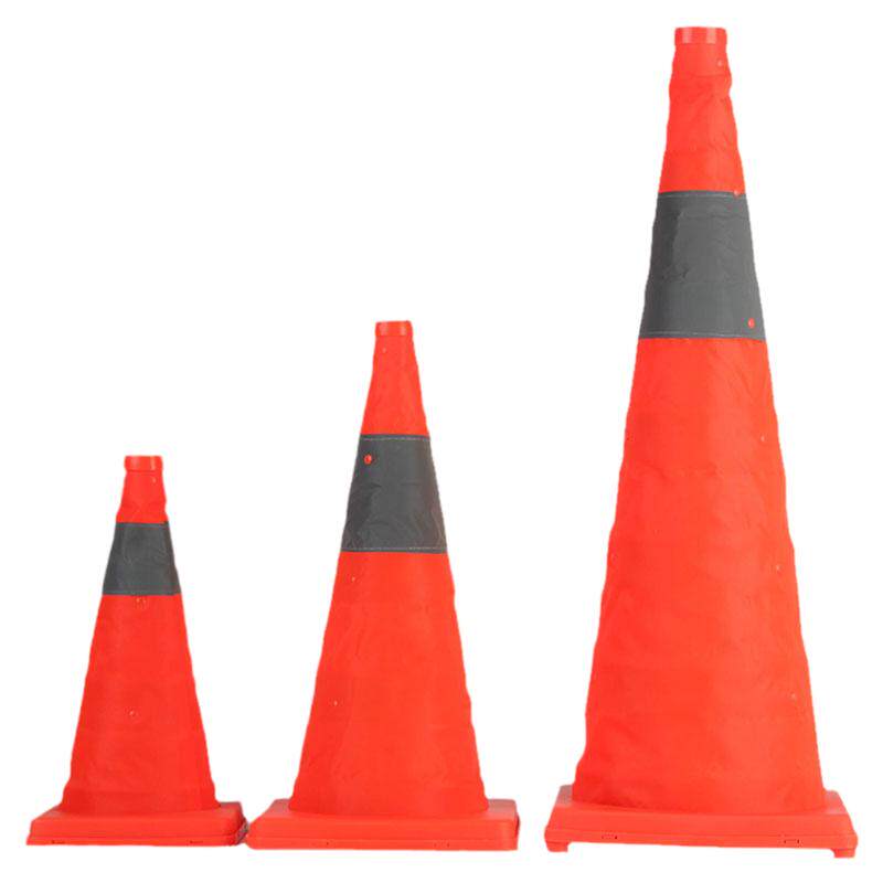 Foldable Telescopic Road Cone - Reflective Cone for Car Safety